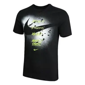 Nike Graphic Print Crewneck T-shirt - Black