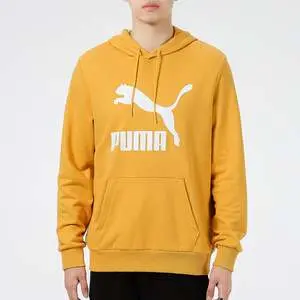 PUMA Classics Logo Printing Pullover Sports Hoodie