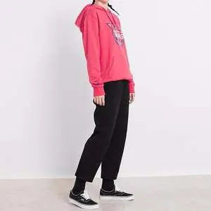VANS Casual Sports Printing Hooded Drawstring Hoodie - Rose Red