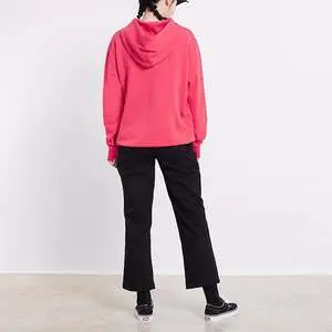 VANS Casual Sports Printing Hooded Drawstring Hoodie - Rose Red