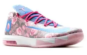 Nike Kd Vi Supreme 'aunt Pearl' Floral Sneakers - Pink/blue