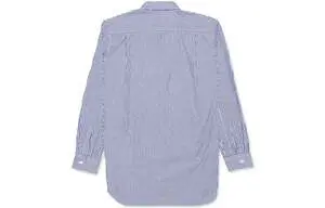 Play Comme Des Garcon Black Emblem Striped Button Down Shirt