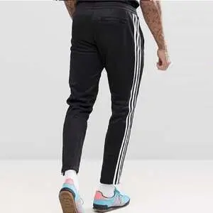 Adidas Originals Bb Track Pants Stripe Sports Long Pants - Black