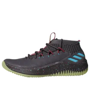 Adidas Dame 4 "glow In The Park" Mid-top Basketball Sneakers - Black