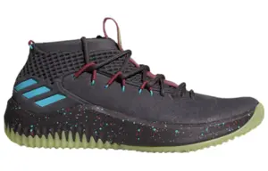 Adidas Dame 4 "glow In The Park" Mid-top Basketball Sneakers - Black