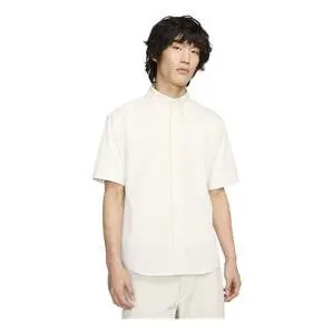 Nike Short Sleeve Seersucker Button-down Shirt Asia Sizing 'phantom - Phantom/phantom