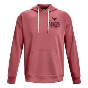 Under Armour Project Rock Iron Paradise Heavyweight Terry Hoodie - Beta Red