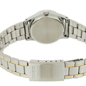 Casio Analog Watch With Two Tone Stainless Steel Band