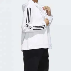 Adidas Neo Hooded Jacket With Striped Sleeves