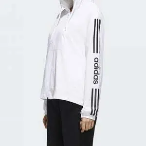 Adidas Neo Hooded Jacket With Striped Sleeves