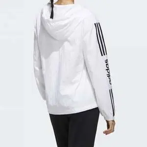Adidas Neo Hooded Jacket With Striped Sleeves