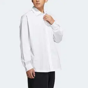 Adidas Originals Solid Color Single Breasted Long Sleeves Shirt Couple Style White - Multi-color