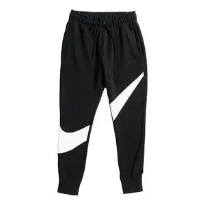 Nike Big Swoosh White Large Sports Pants - Black