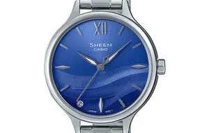 Casio Sheen Series Sea Wave Watch With Gradient Blue Sapphire Crystal