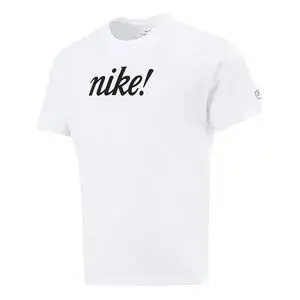 Nike As Sportsweartee Tecn Moji Causual Sports Letter Printing Male - White