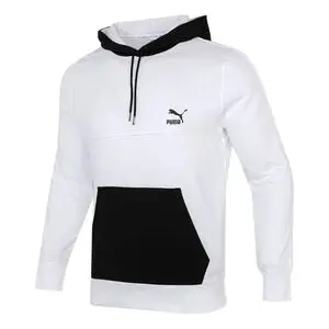 PUMA Clsx Colblock Hoodie - White/black