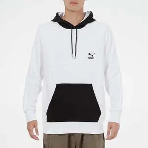 PUMA Clsx Colblock Hoodie - White/black