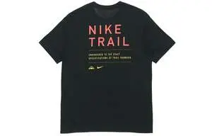 Nike Dri-fit Trail Logo Graphic T-shirt - Black