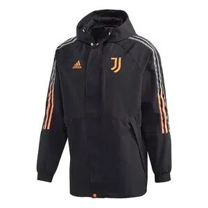 Adidas Juventus Track Jacket With Hood - Black