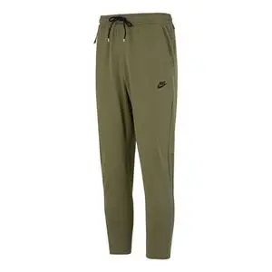 Nike Solid Color Logo Training Fleece Bundle Feet Sports Pants/trousers/joggers Military Green - Default Color