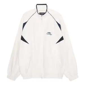 Balenciaga 3b Sports Icon Medium Fit Tracksuit Jacket - White