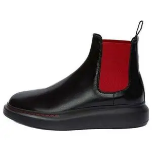 Alexander McQueen Hybrid Chelsea Boot - Black/red
