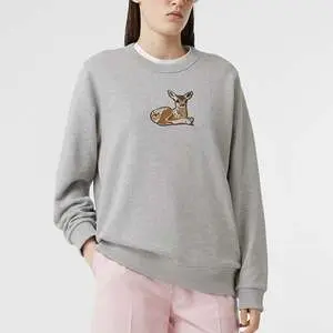 Burberry Deer Pattern Cotton Sweatshirt