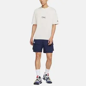 JORDAN Flight Essentials Logo Sports Short Sleeve /white - Creamy