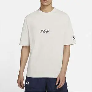 JORDAN Flight Essentials Logo Sports Short Sleeve /white - Creamy