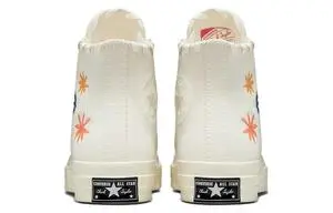 CONVERSE Chuck 70 High Top Embroidered Floral Sneakers