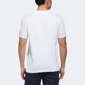 Adidas Neo X Yellow Crossover Logo Printing Round Neck Short Sleeve - White