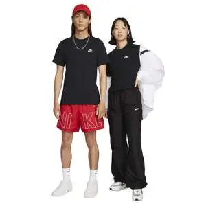 Nike Embroidered Small Round Neck Short Sleeve - Black