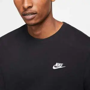 Nike Embroidered Small Round Neck Short Sleeve - Black