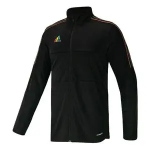 Adidas Training Sports Stripe Stand Collar Jacket - Black
