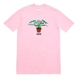 Supreme Fw17 Plant Tee Light Bonsai Printing Short Sleeve - Pink