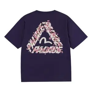 PALACE X Evisu Heavy Wash T Shirt - Navy