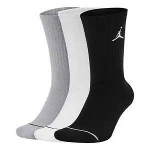 JORDAN Everyday Max Crew Sports Socks - Black/white/gray