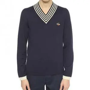 Gucci Bee V-neck Fine Knit Sweater