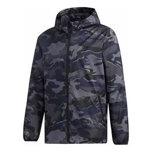 Adidas Camouflage Hooded Track Jacket - Black