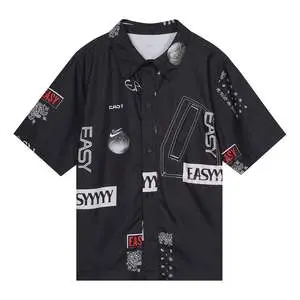 Nike Basketball Sports Lapel Short Sleeve Shirt - Multi-color