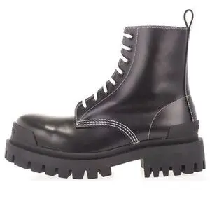 Balenciaga Strike Lace Up Boots - Black/white