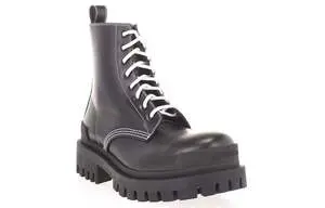 Balenciaga Strike Lace Up Boots - Black/white