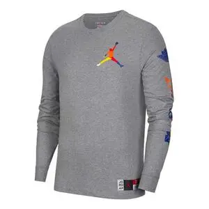 JORDAN Air Long Sleeve Crewneck T-shirt - Gray
