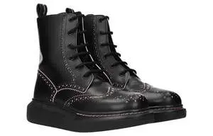 Alexander McQueen Hybrid Lace Up Ankle Boots