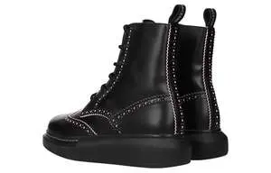 Alexander McQueen Hybrid Lace Up Ankle Boots