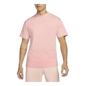 Nike Solid Color Logo Casual Sports Short Sleeve Pink T-shirt - Multi-color