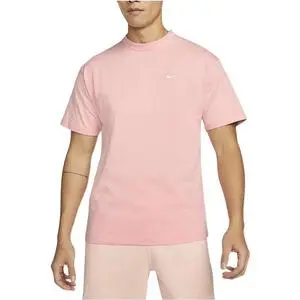 Nike Solid Color Logo Casual Sports Short Sleeve Pink T-shirt - Multi-color