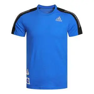 Adidas Logo Printing Contrasting Colors Short Sleeve Shirt - Default Color
