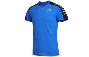 Adidas Logo Printing Contrasting Colors Short Sleeve Shirt - Default Color