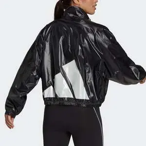 Adidas Glossy Logo Print Track Jacket